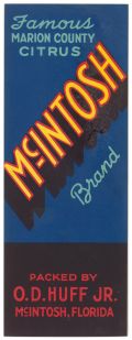 Florida Memory • McIntosh Brand Citrus Label