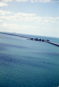 Florida Memory • Aerial view showing the Overseas Highway at Pigeon Key ...