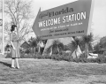 Florida Memory • View of the Welcome Station's sign - Havana, Florida