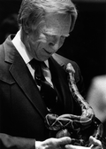 Florida Memory • Senator Dempsey Barron with a boa constrictor ...