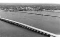 Florida Memory • Aerial view of the Manatee River bridge - Manatee ...
